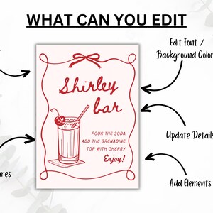 Shirley Temple Bar Sign, Shirley Temple Cherry Mocktail Signature Drink ...