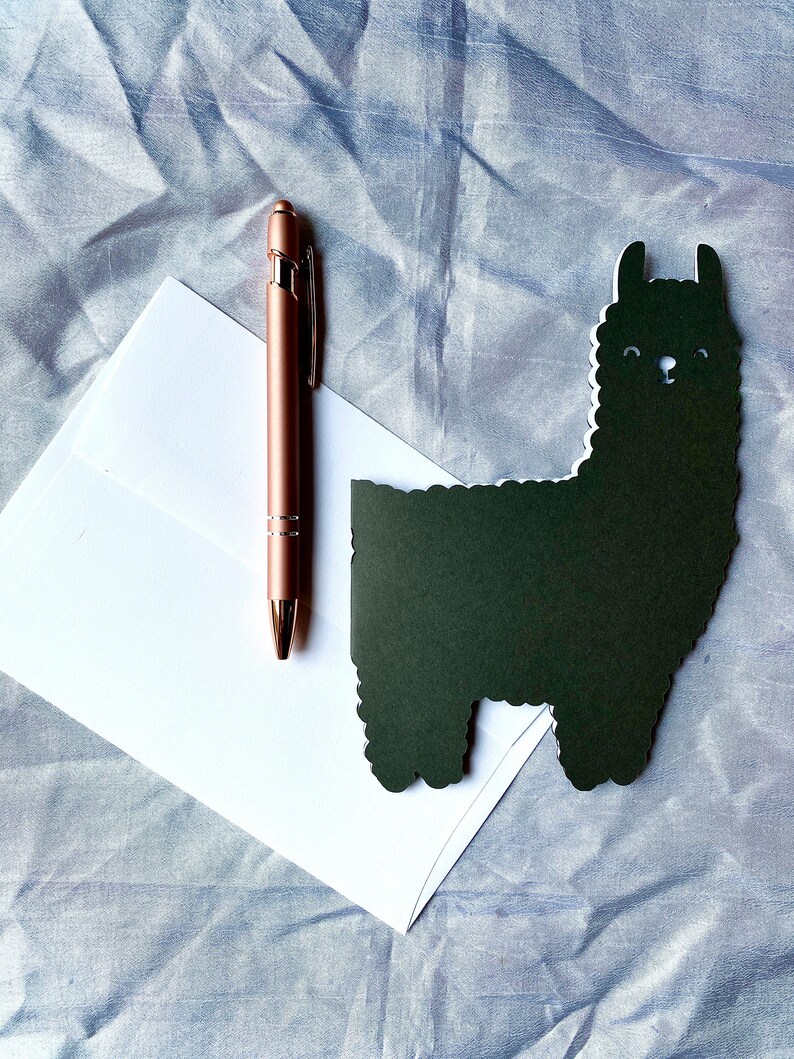 Cute Llama Card SVG Template Alpaca Card for Him Cutout - Etsy