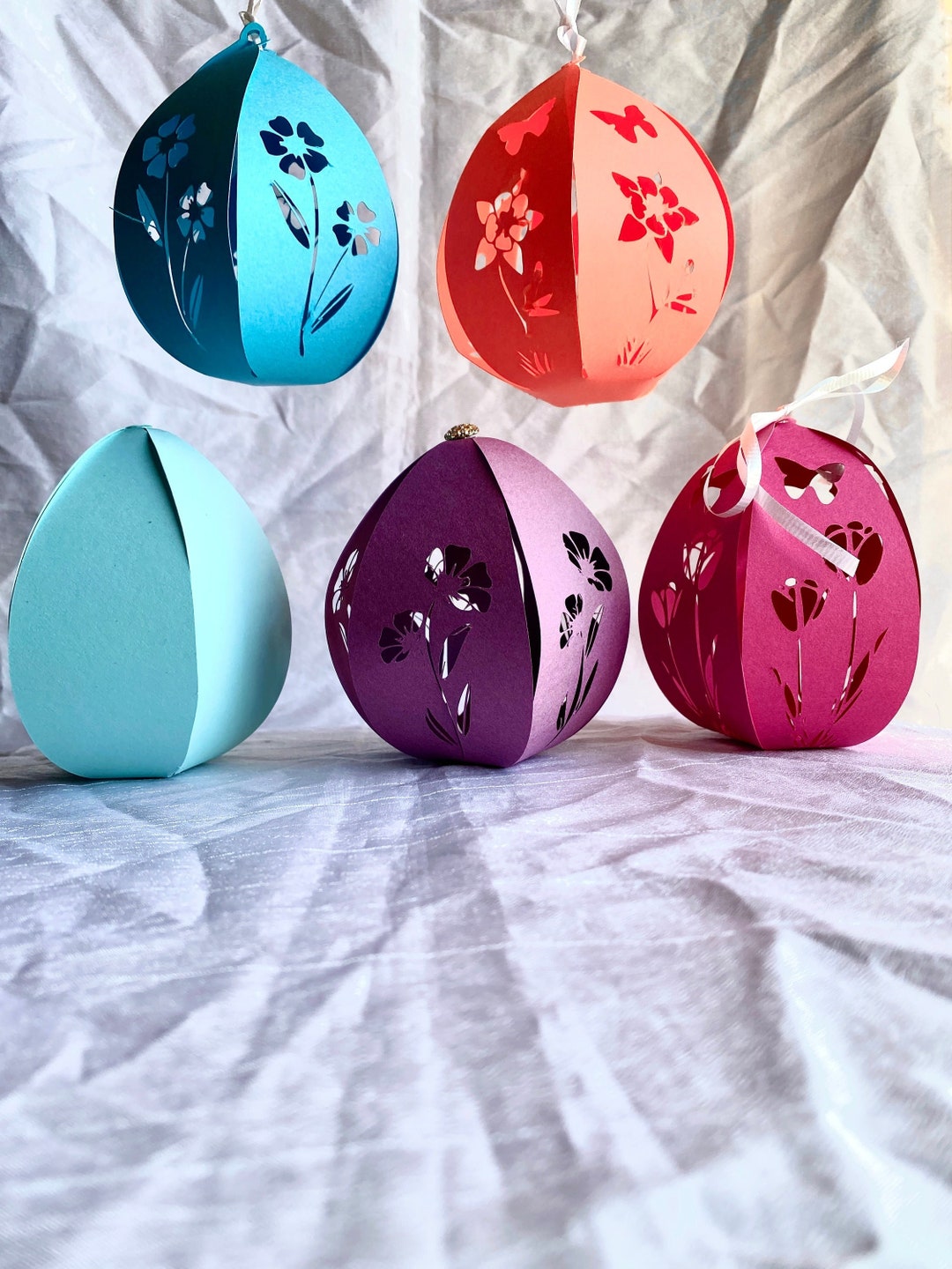 DIY Easter Egg Template Bundle Easter Bunny Treat Box SVG for Easter ...