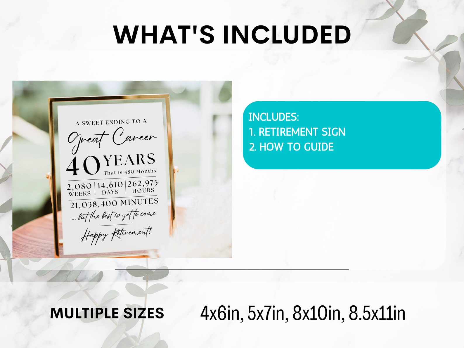Retirement Party Sign Template, Modern Minimalist Retirement by the ...