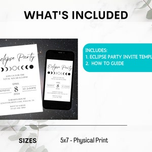 Total Solar Eclipse Party Invitation, Printable Eclipse Viewing Party ...