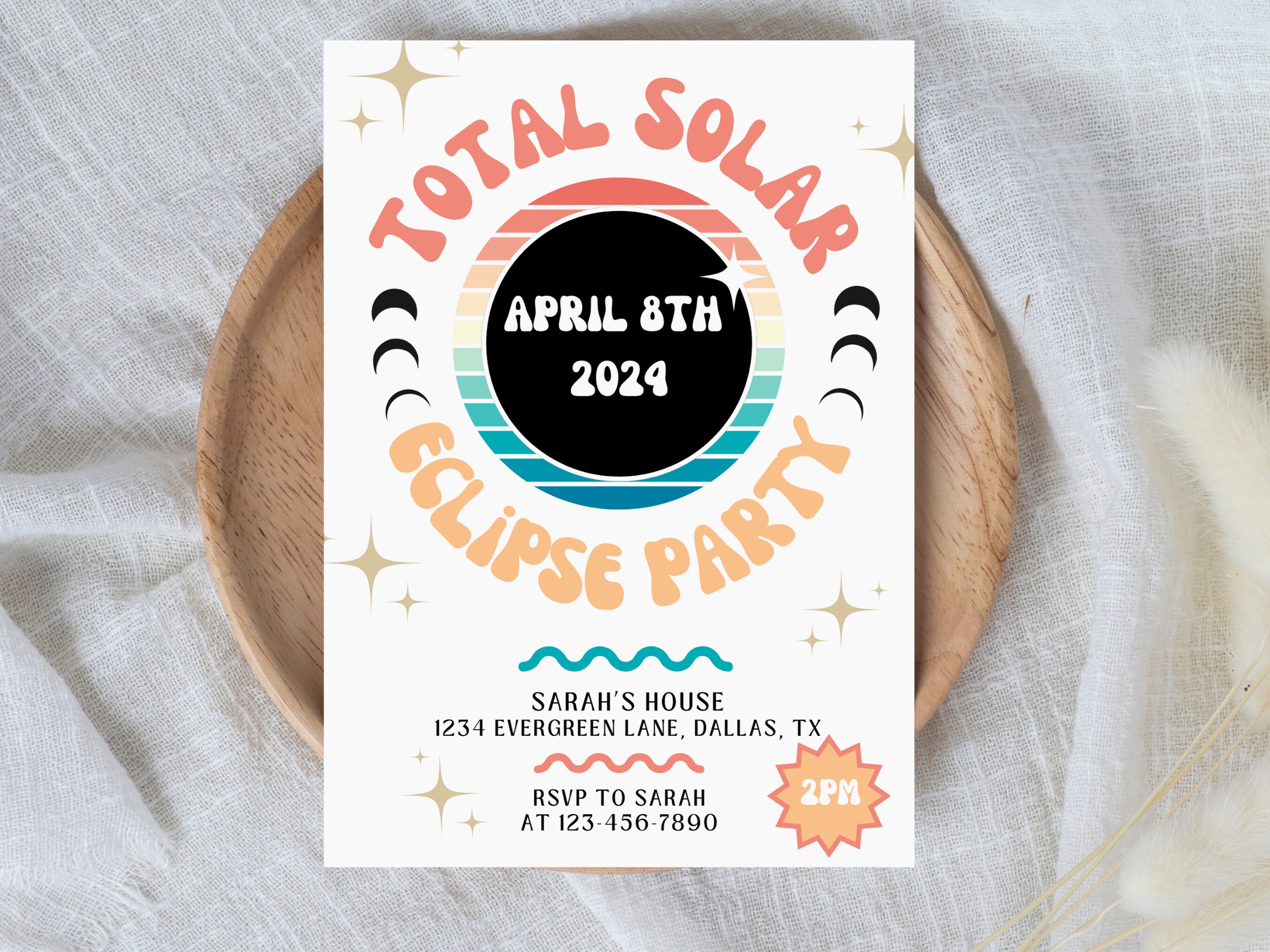Total Solar Eclipse Party Invitation, Printable Eclipse Viewing Party ...