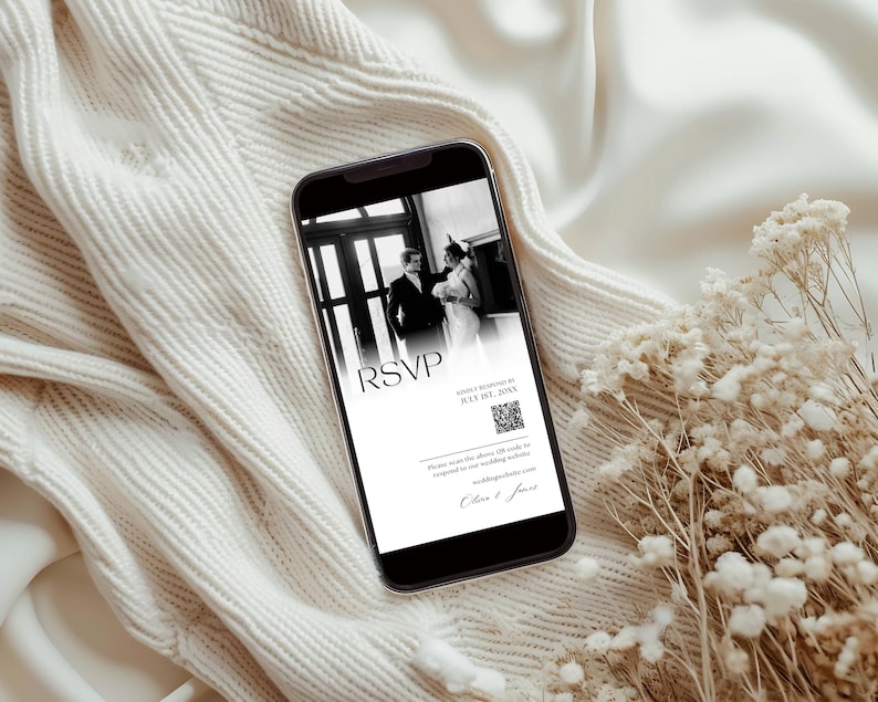 Digital Wedding Invitation Suite Template, Animated Photo Wedding ...