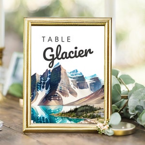 National Park Wedding Table Numbers, Adventure Table Numbers, Mountain ...