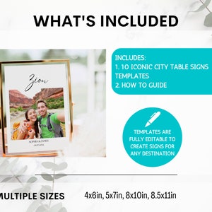 Travel Theme Photo Table Numbers Bundle, Destination Wedding Table ...