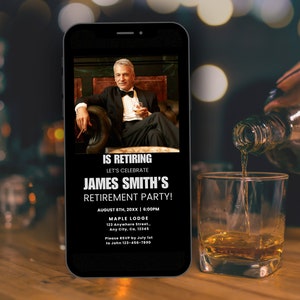 Digital Men Retirement Invitation Template, the Man the Myth the Legend ...