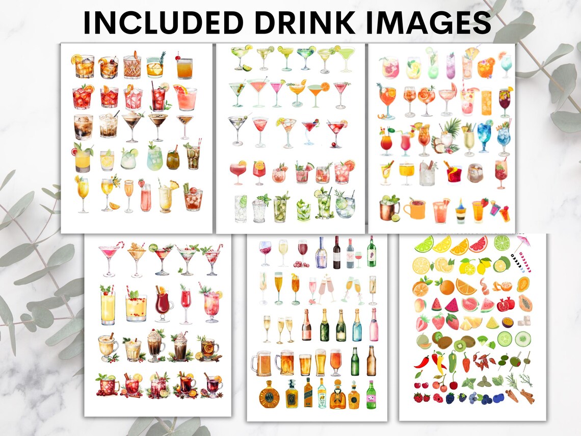 Christmas Bar Menu Sign Template, Signature Drink Sign Template ...