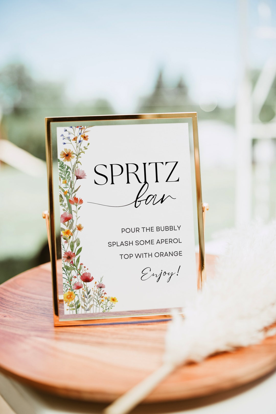 Aperol Spritz Bar Sign, Aperol Spritz Cocktail Print, Signature Drink ...