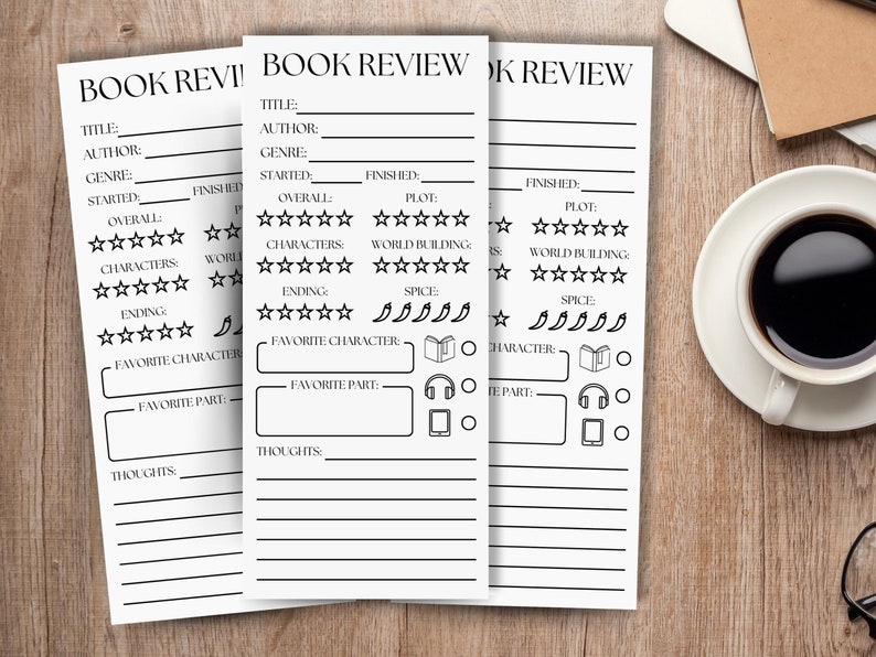 Book Review Bookmark Template, Book Club Discussion Game Bookmark, Book ...