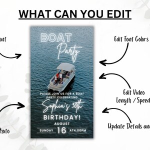 Boat Party Invitation Template, Digital Boat Birthday Party Invite ...
