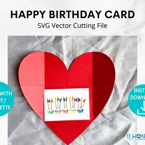 Cute Heart Card Template DIY Invite for Mother's Day / - Etsy