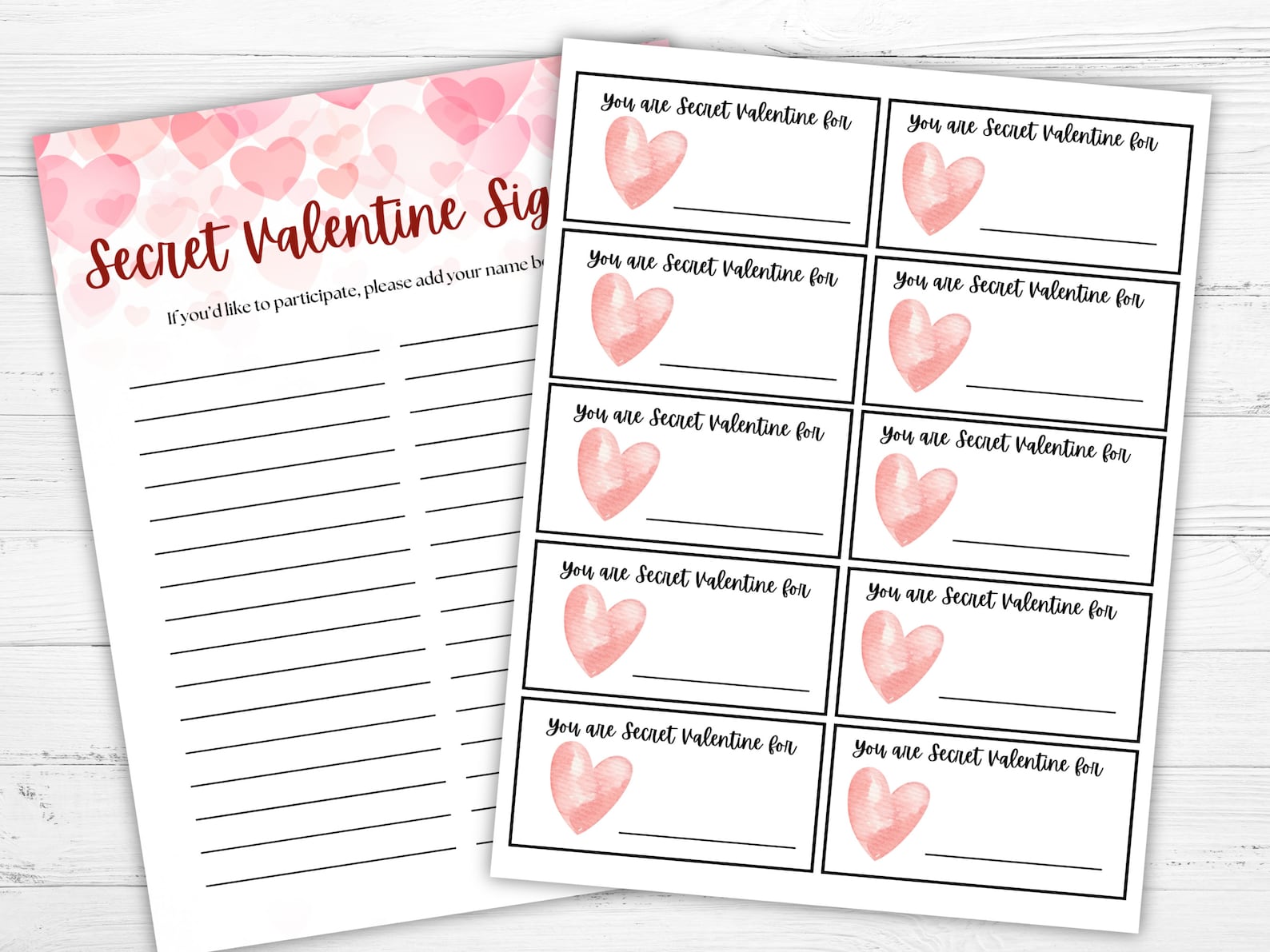Secret Valentine Survey Questionnaire, Valentine's Day Gift Exchange ...