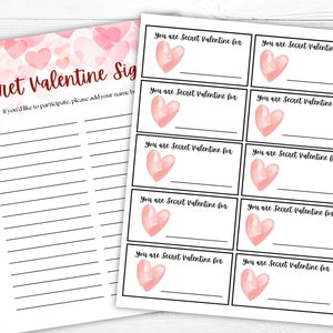 Secret Valentine Survey Questionnaire, Valentine's Day Gift Exchange ...