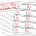 Secret Valentine Survey Questionnaire, Valentine's Day Gift Exchange ...