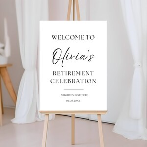 Retirement Party Welcome Sign Template, Teacher Corporate Retirement ...