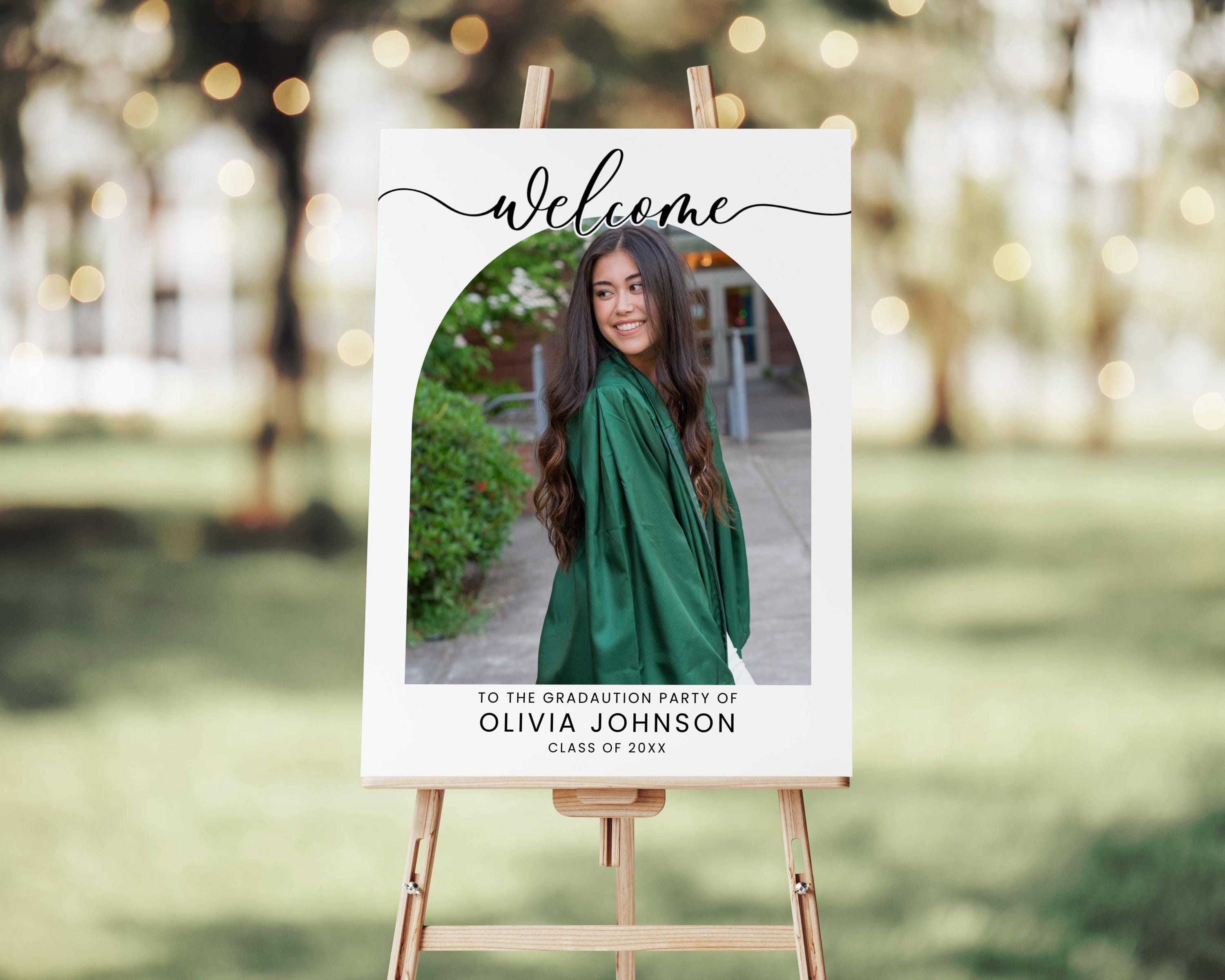 Graduation Party Welcome Sign Template, Grad Party Welcome Sign, Modern ...