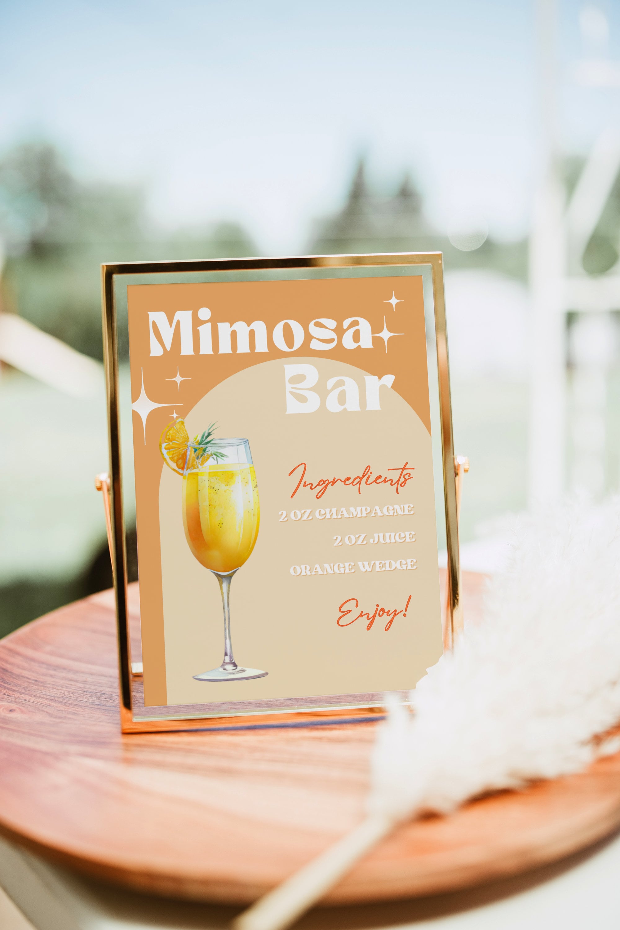 Mimosa Bar Sign, Modern Mimosa Cocktail Print, Mimosa Sign, Brunch ...