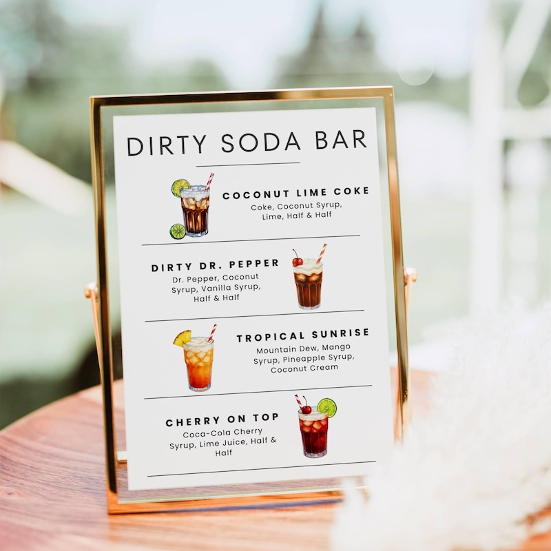 Dirty Menu Sign - Etsy