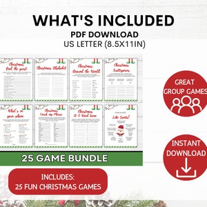 Christmas Game Bundle, Christmas Party Games, Family Christmas Games ...