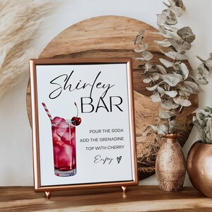 Shirley Temple Bar Sign, Shirley Temple Cherry Mocktail Signature Drink ...