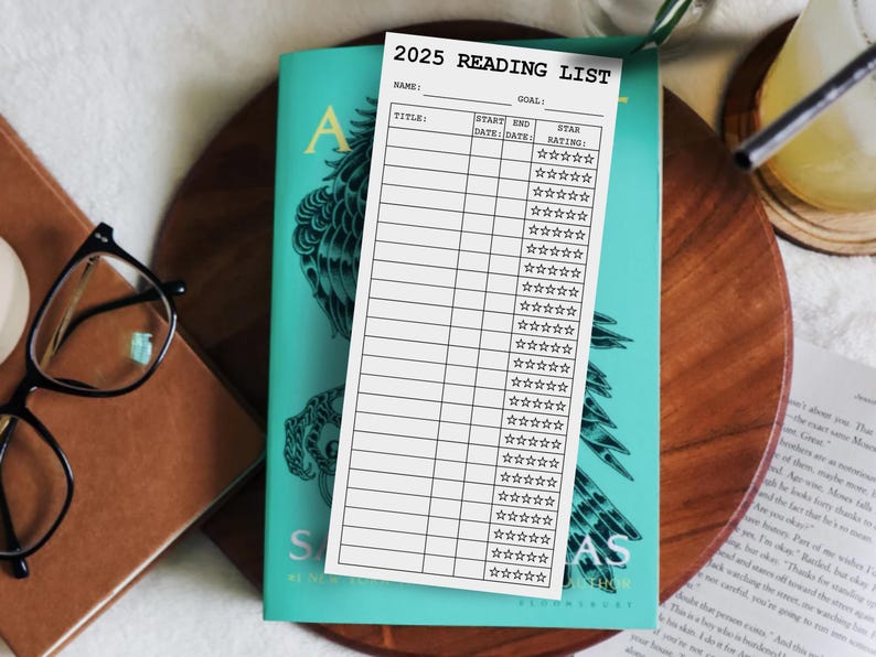Reading List Bookmark Printable Template, Book Club Book Tracker ...