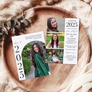 Graduation Invitation Template, Senior Graduate Announcement, Modern ...