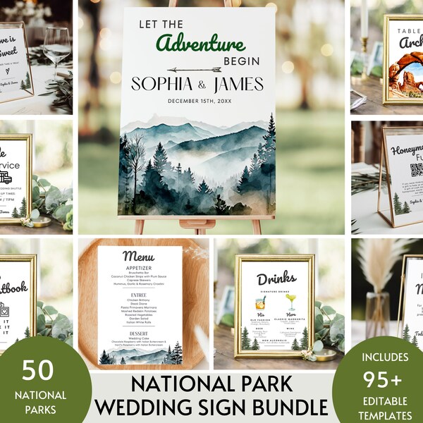 Printable National Park Sign Template - Etsy