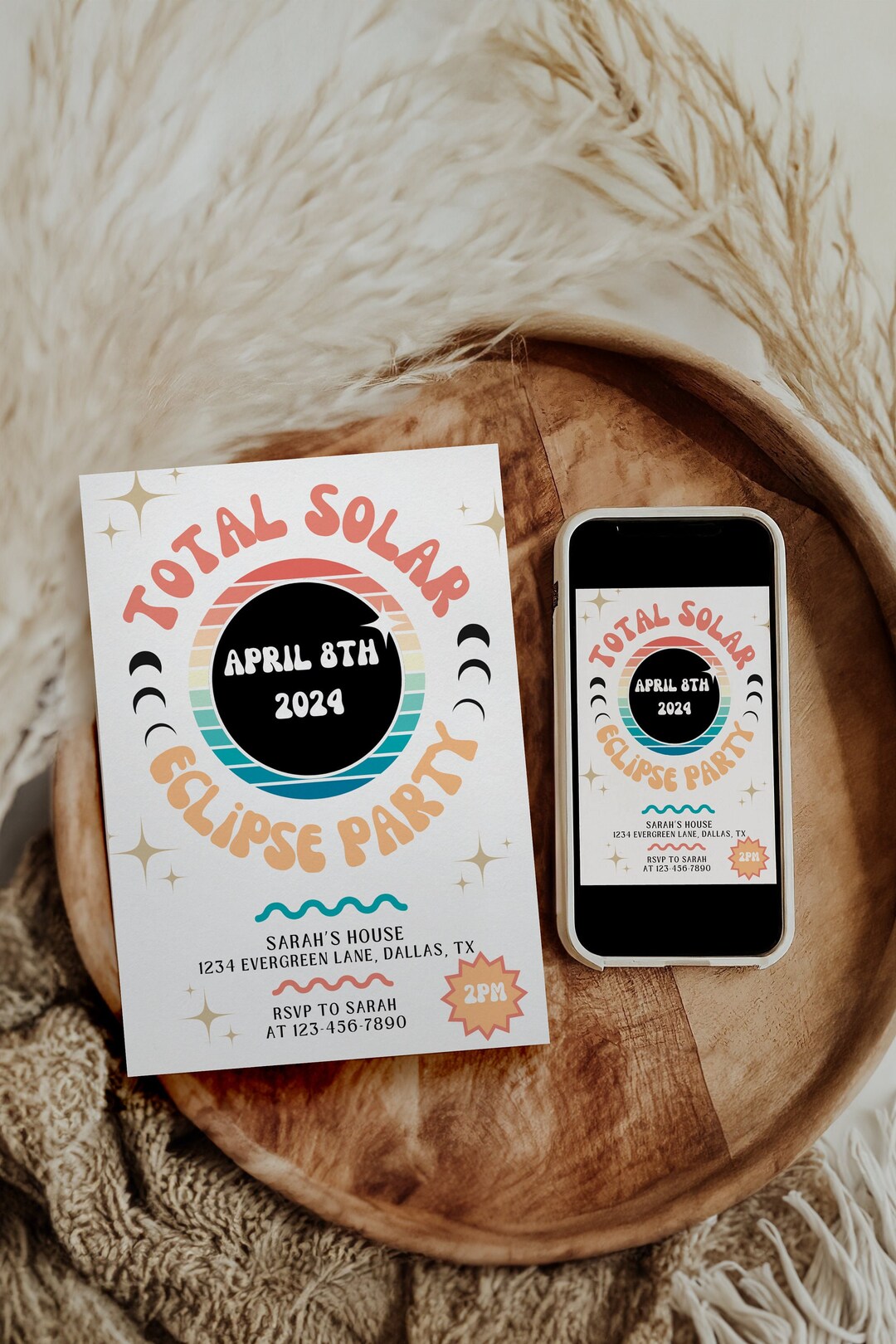 Total Solar Eclipse Party Invitation, Printable Eclipse Viewing Party ...