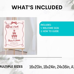 Modern Elopement Welcome Sign Template, Whimsical Hand Drawn Happily ...