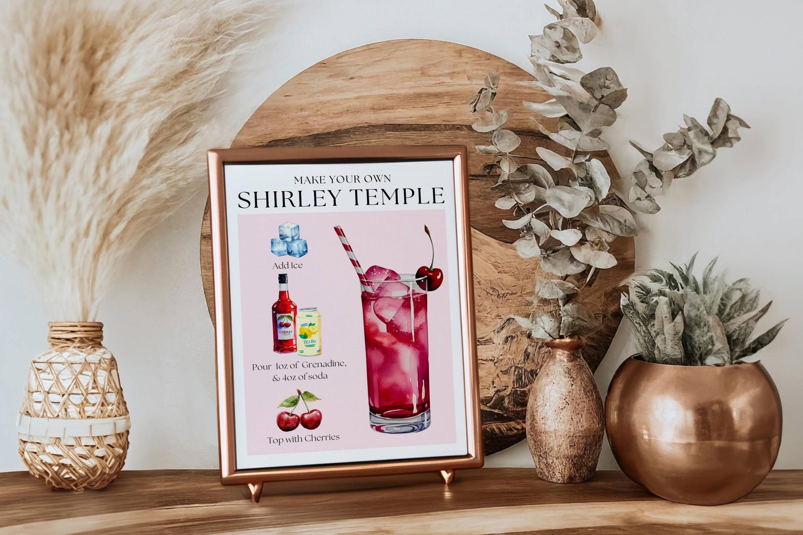 Shirley Temple Bar Sign, Shirley Temple Cherry Mocktail Signature Drink ...