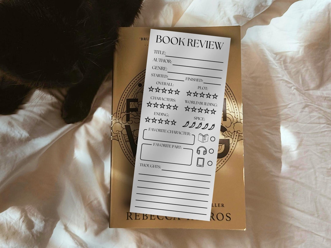 Book Review Bookmark Template, Book Club Discussion Game Bookmark, Book ...