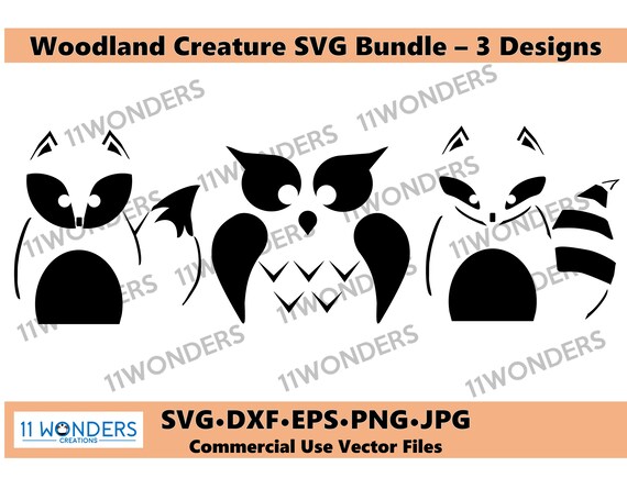Woodland Creature SVG Bundle Pumpkin Carving SVG Bundle | Etsy