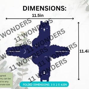 Llama Box Template DIY Gift Box Treat SVG for Easter Party Favor Box ...