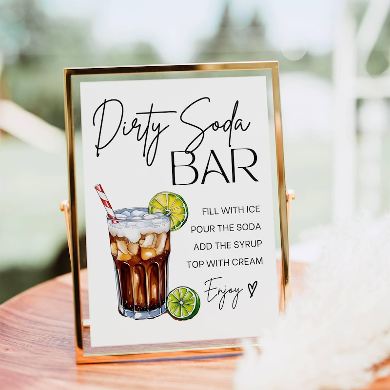 Dirty Soda Drink Menu - Etsy