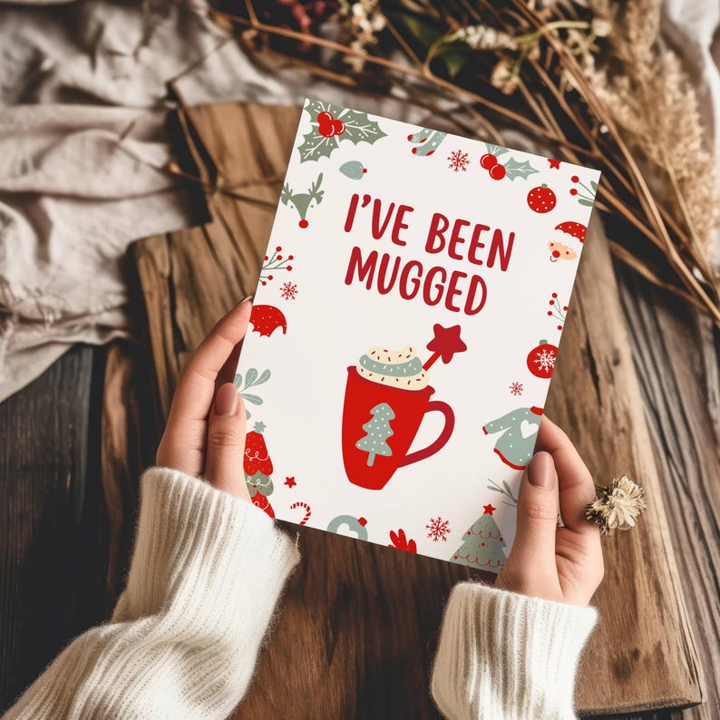 You've Been Mugged Printable, We've Been Mugged Christmas Game, Mug ...