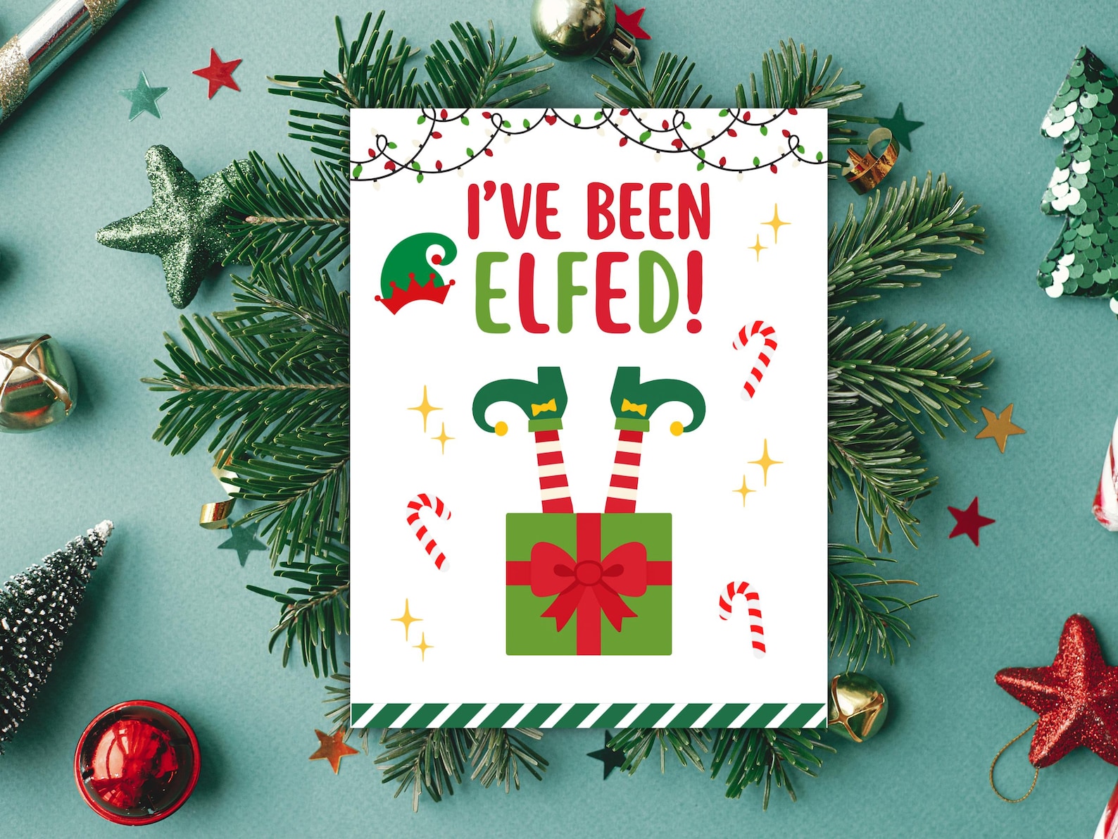 You've Been Elfed Printable, We've Been Elfed Christmas Game, Elf ...