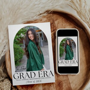 Grad Era Graduation Invitation Template, Senior Graduate Announcement ...
