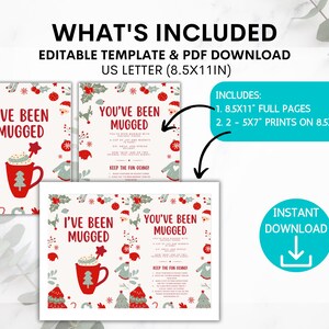 You've Been Mugged Printable, We've Been Mugged Christmas Game, Mug ...