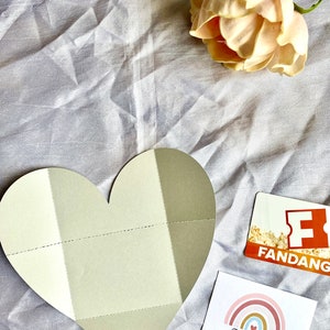 Cute Heart Card Template DIY Invite for Mother's Day / - Etsy