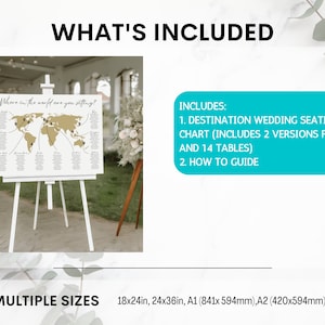 Destination Wedding Seating Chart Sign, Modern Seating Plan Template ...