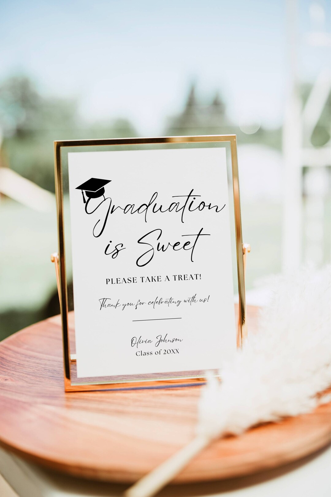 Graduation Candy Bar Sign Template, Grad Party Dessert Table Sign ...