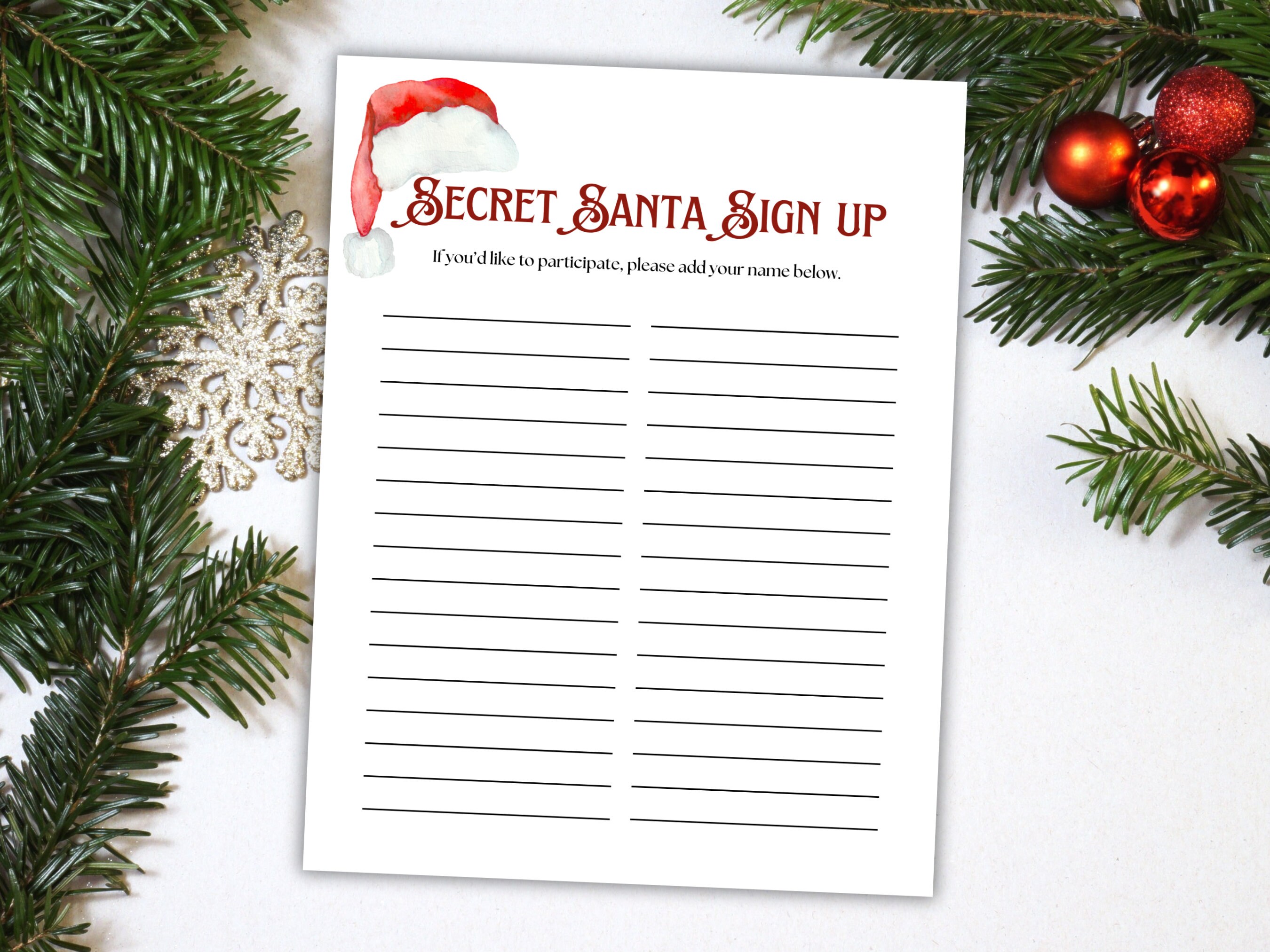 Secret Santa Survey Questionnaire, Coworker Office Gift Exchange Party ...