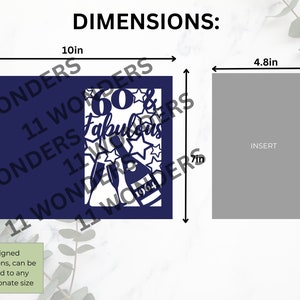 60 and Fabulous Birthday Card Template, Happy 60th Birthday Card Cutout ...