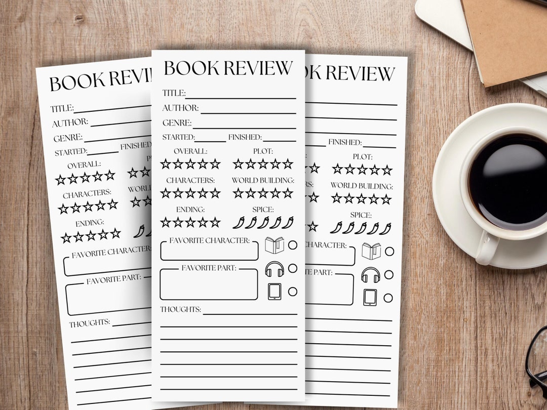 Book Review Bookmark Template, Book Club Discussion Game Bookmark, Book ...