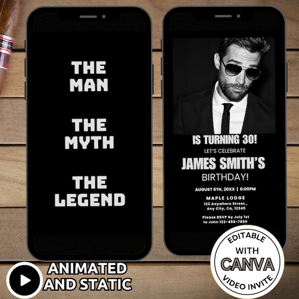 Mens Birthday Invitations - Etsy
