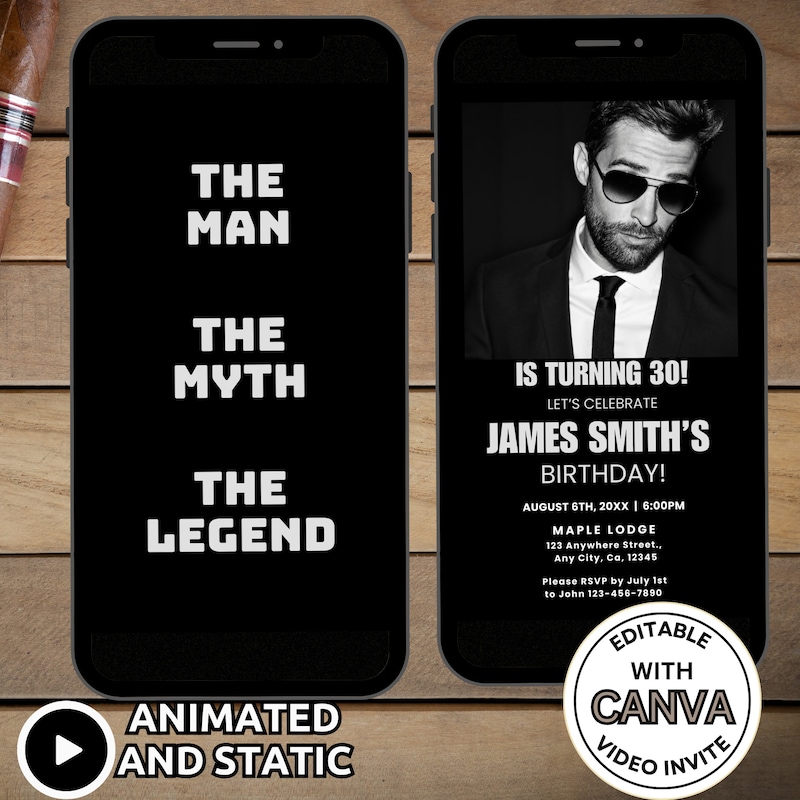 Mens Birthday Invitations - Etsy
