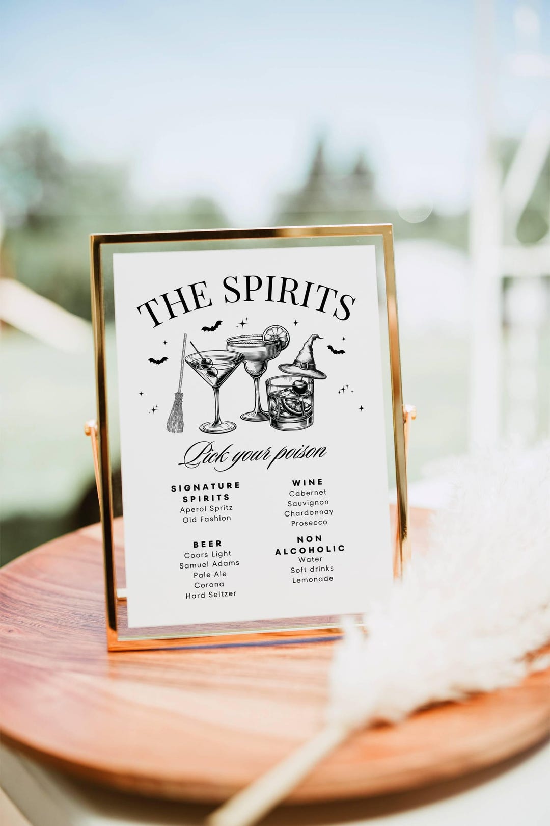 Halloween Bar Sign Template, Signature Drink Bar Menu Template, Fall ...
