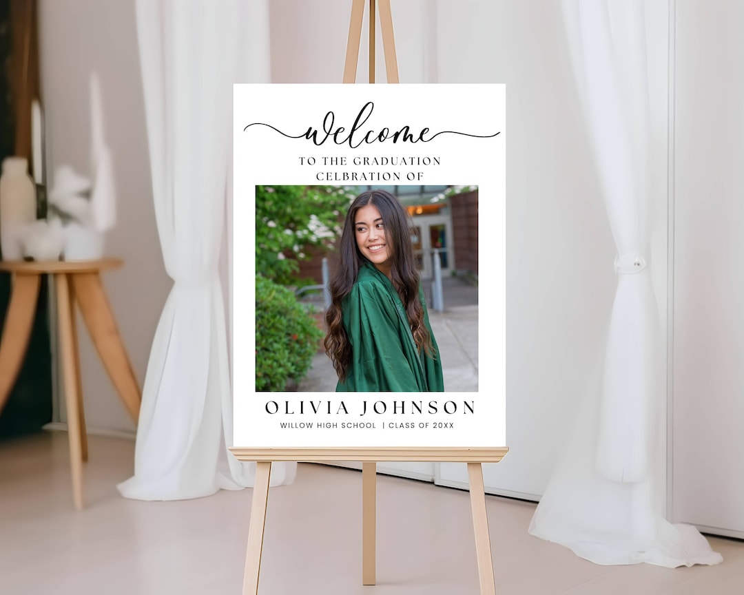Graduation Party Welcome Sign Template, Welcome Graduation Party Sign ...