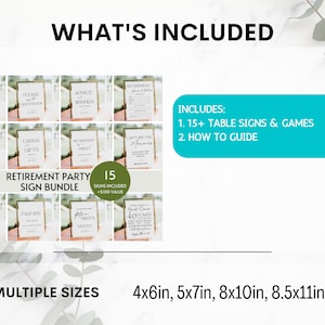 Retirement Party Sign Bundle Template, Retirement Table Signs ...