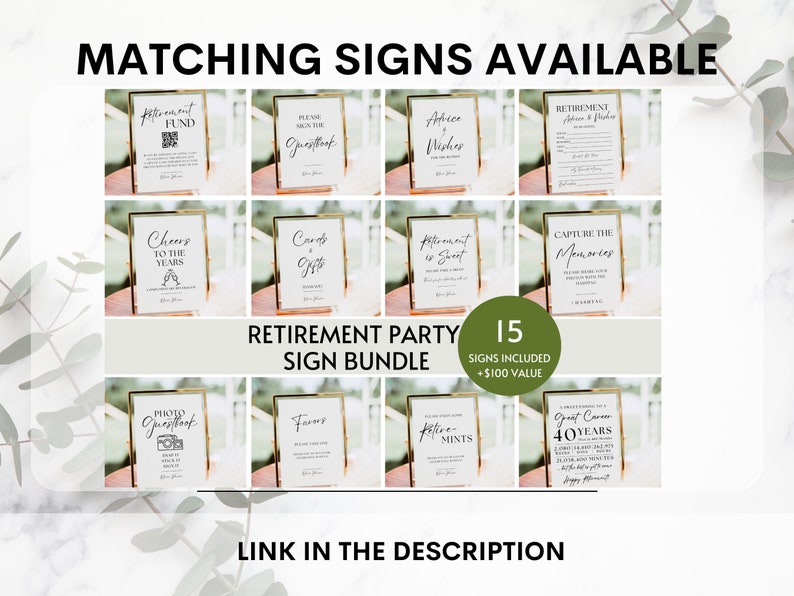 Retirement Party Sign Template, Modern Minimalist 31 Years Retirement ...